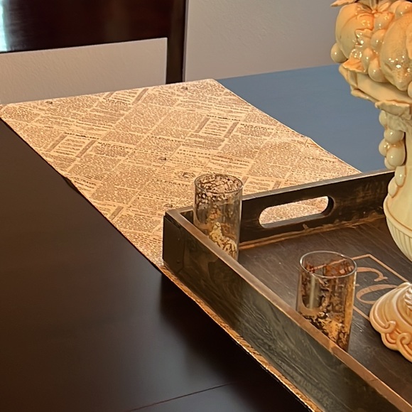 Accents | Vintage Newspaper Print Table Runner | Poshmark